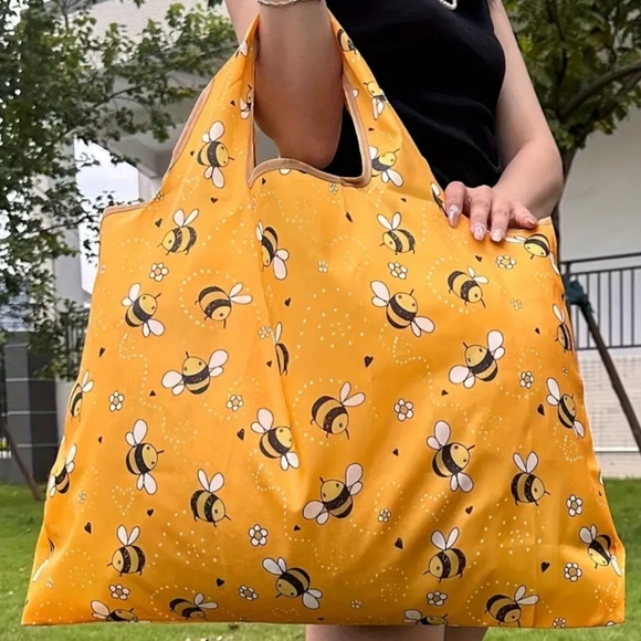 Bags | Host Pick New Reusable Bumble Bee Packable Tote 157 X 228 | Poshmark